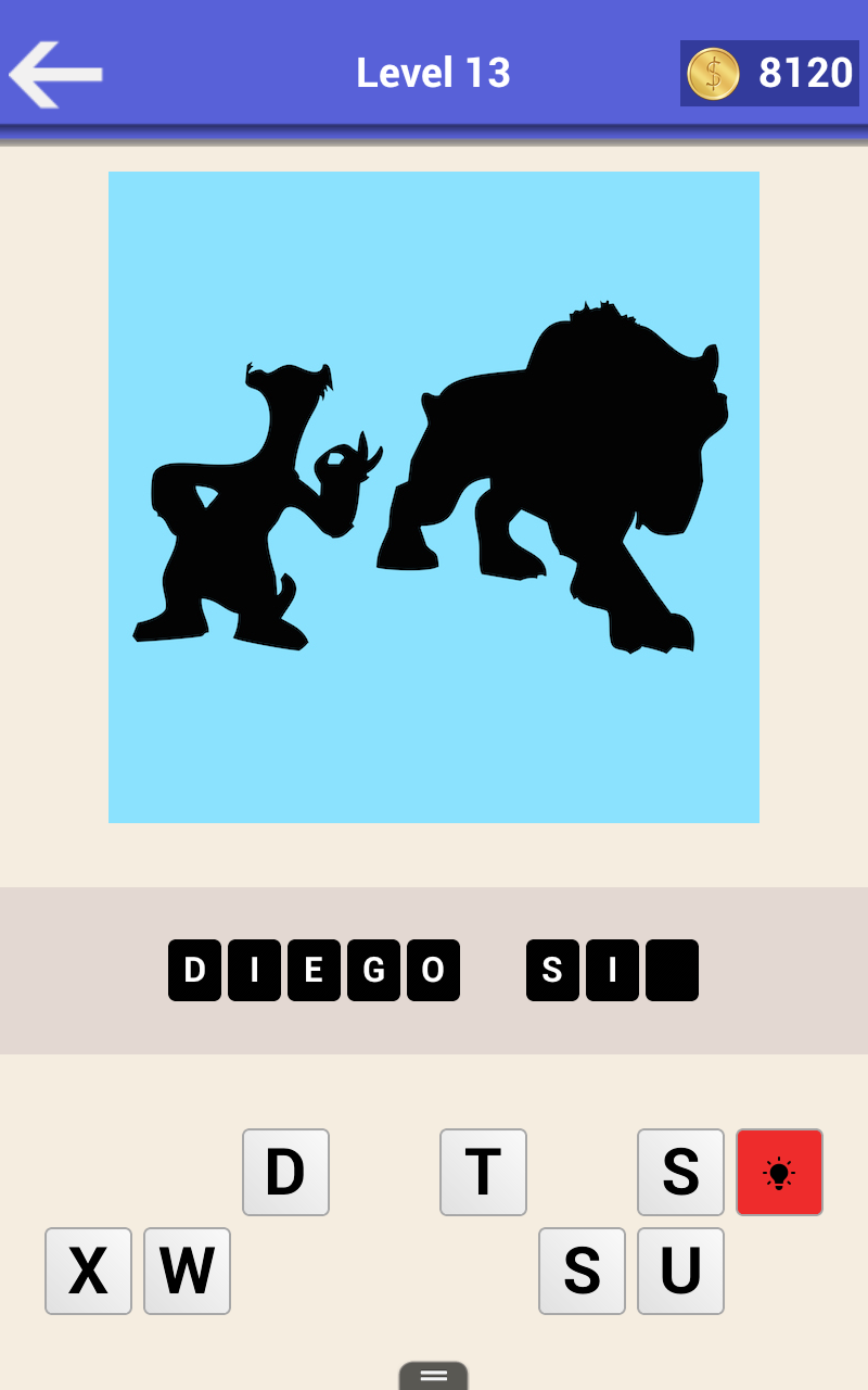 Guess the Cartoon Shadow Pairs Quiz - App on Amazon Appstore
