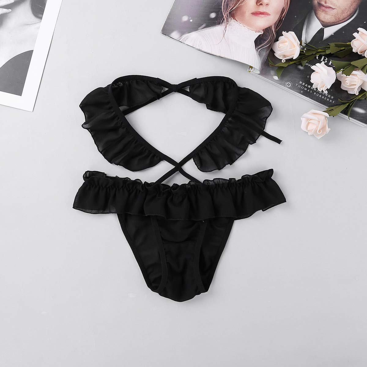 dPois Women's 5Pcs Sexy Japanese Girls Anime Cute Cat Cosplay Costume ...