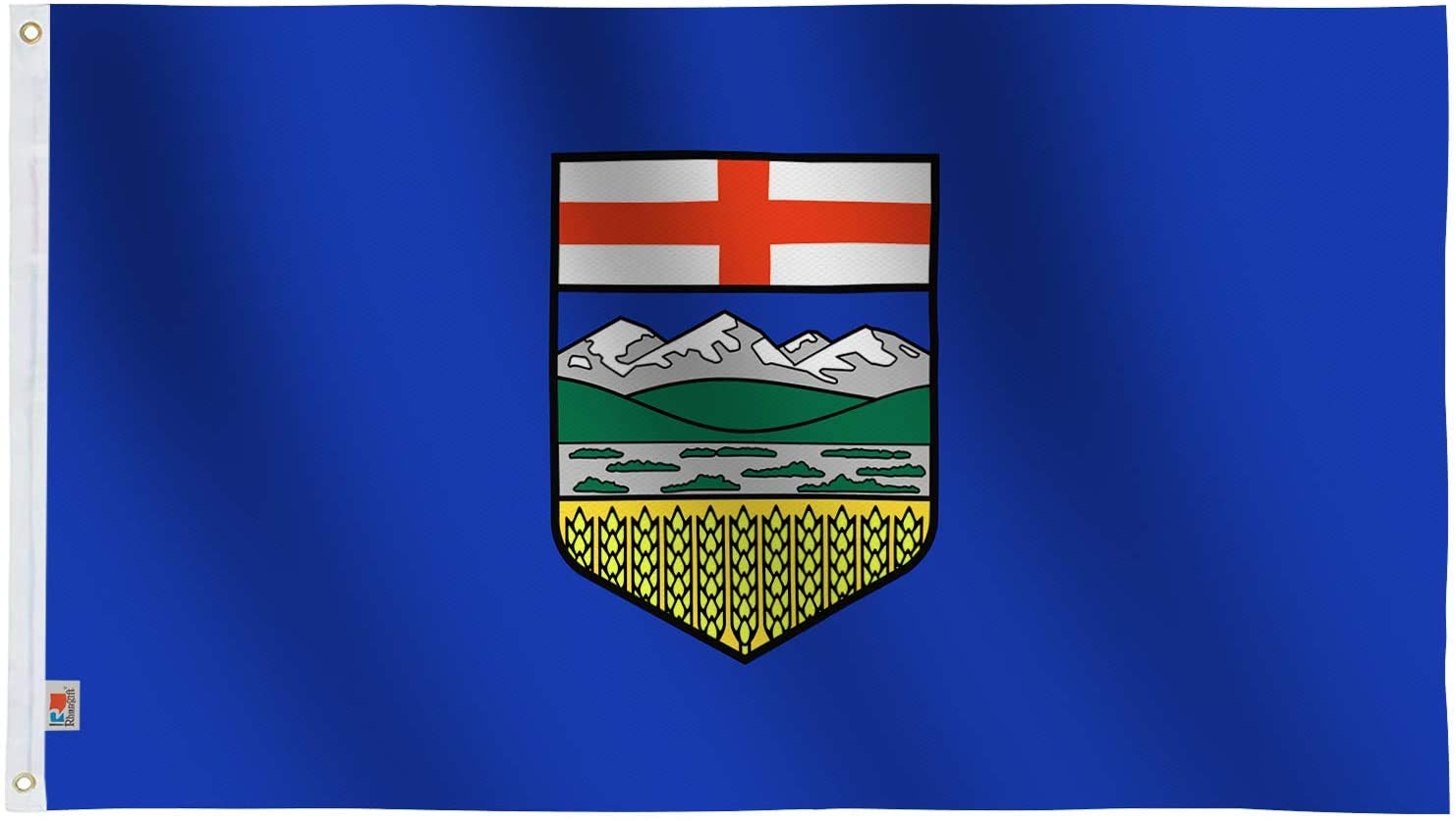 Double Sided Canada Alberta Flag 3' X 5' Large,100D Thick Polyester ...
