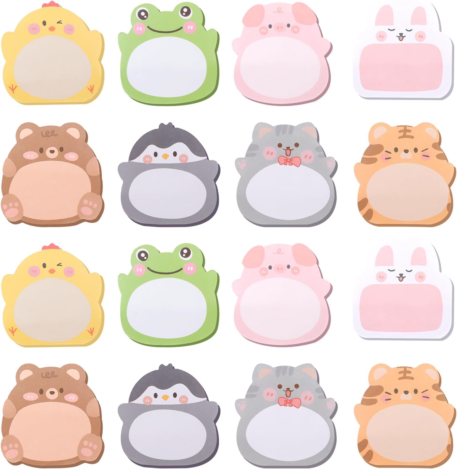 Amazon.com : 16 Packs Sticky Notes Cartoon Animal, Self-Stick Note Pad ...