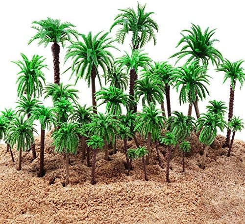 Amazon.com: 48 Pcs Plastic Model Tree Layout Rainforest Train Palm Tree ...