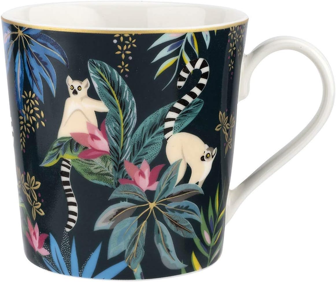 Amazon.com | Portmeirion Sara Miller Tahiti Mug, Lemur, Ceramic: Coffee ...