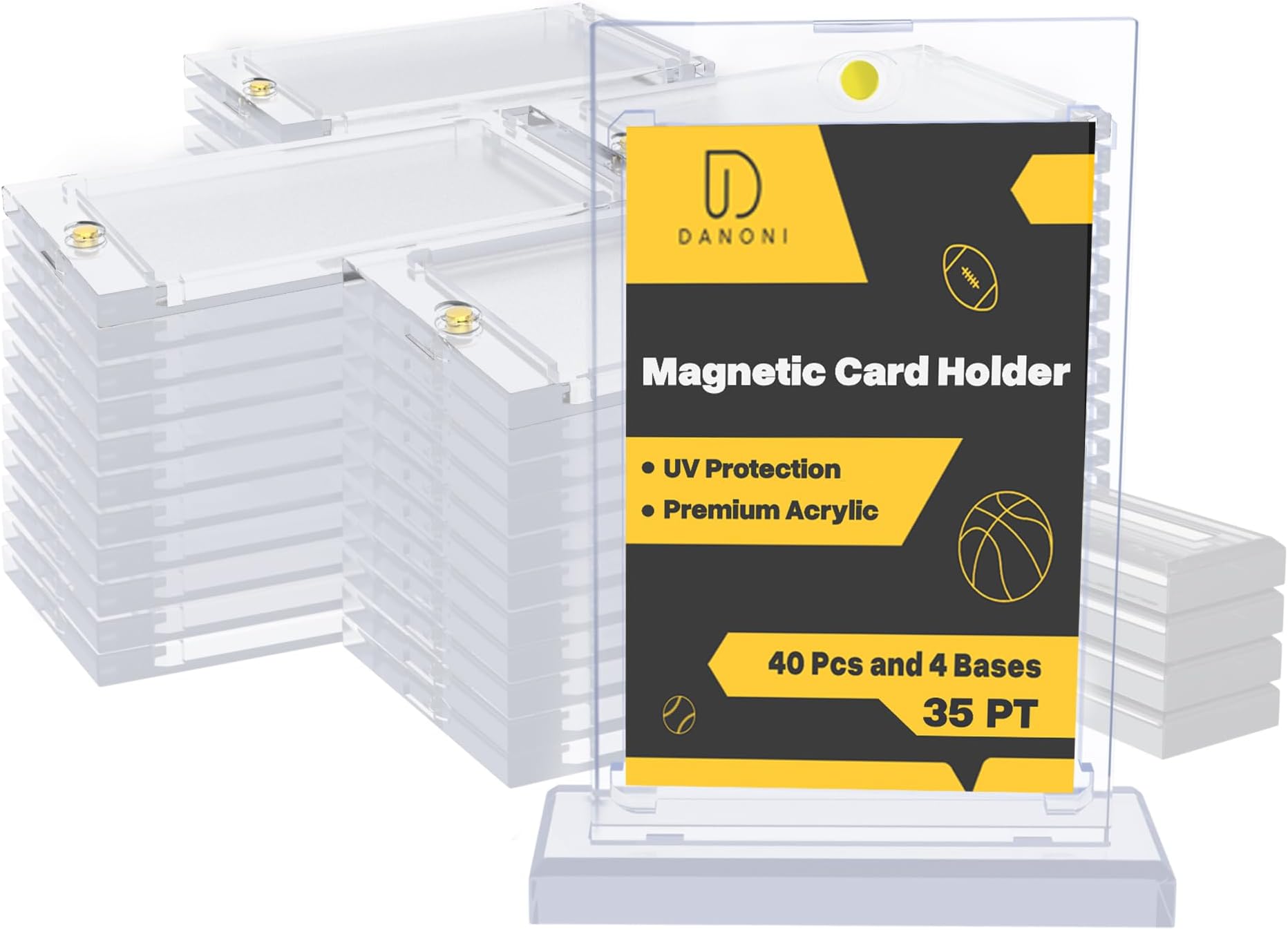 Amazon.com: 10 ct Magnetic Card Holders for Trading Cards, 35 pt Hard ...