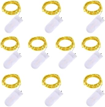 Led Fairy String Lights - 2m 20 LEDs Battery Operated Copper Wire ...