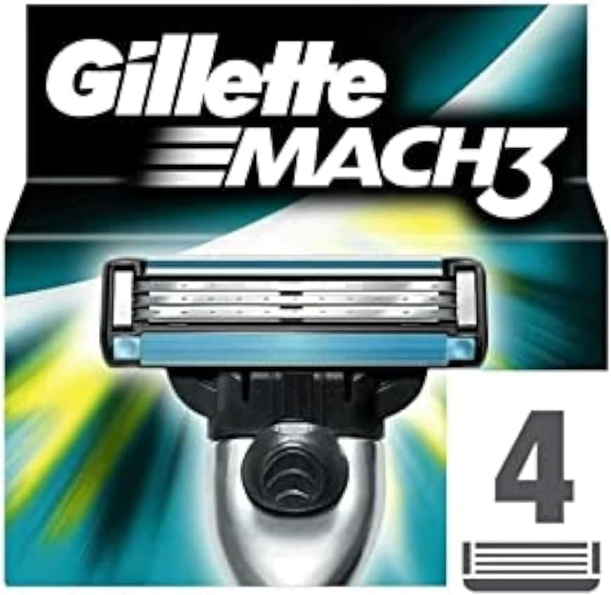 Amazon.com: Gillette Mach3 Razor Blades, 12 Replacement Blades for Men ...