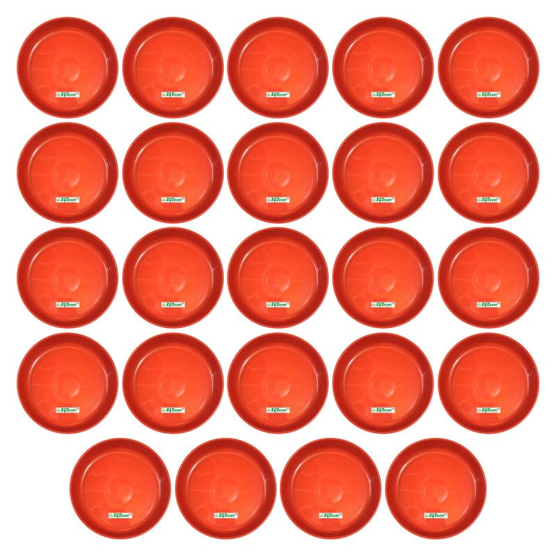 RGDECOR 8 Inches - 24 Pcs. Terracotta Bottom Plate for Pots - Pot ...