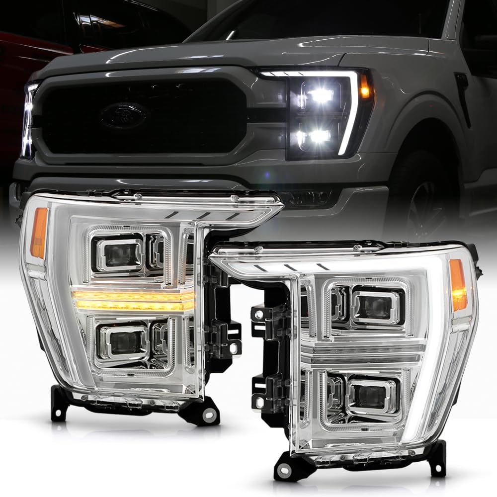 Amazon.com: KEEKPO - For 2021 2021 2023 Ford F150 Chrome Full LED ...