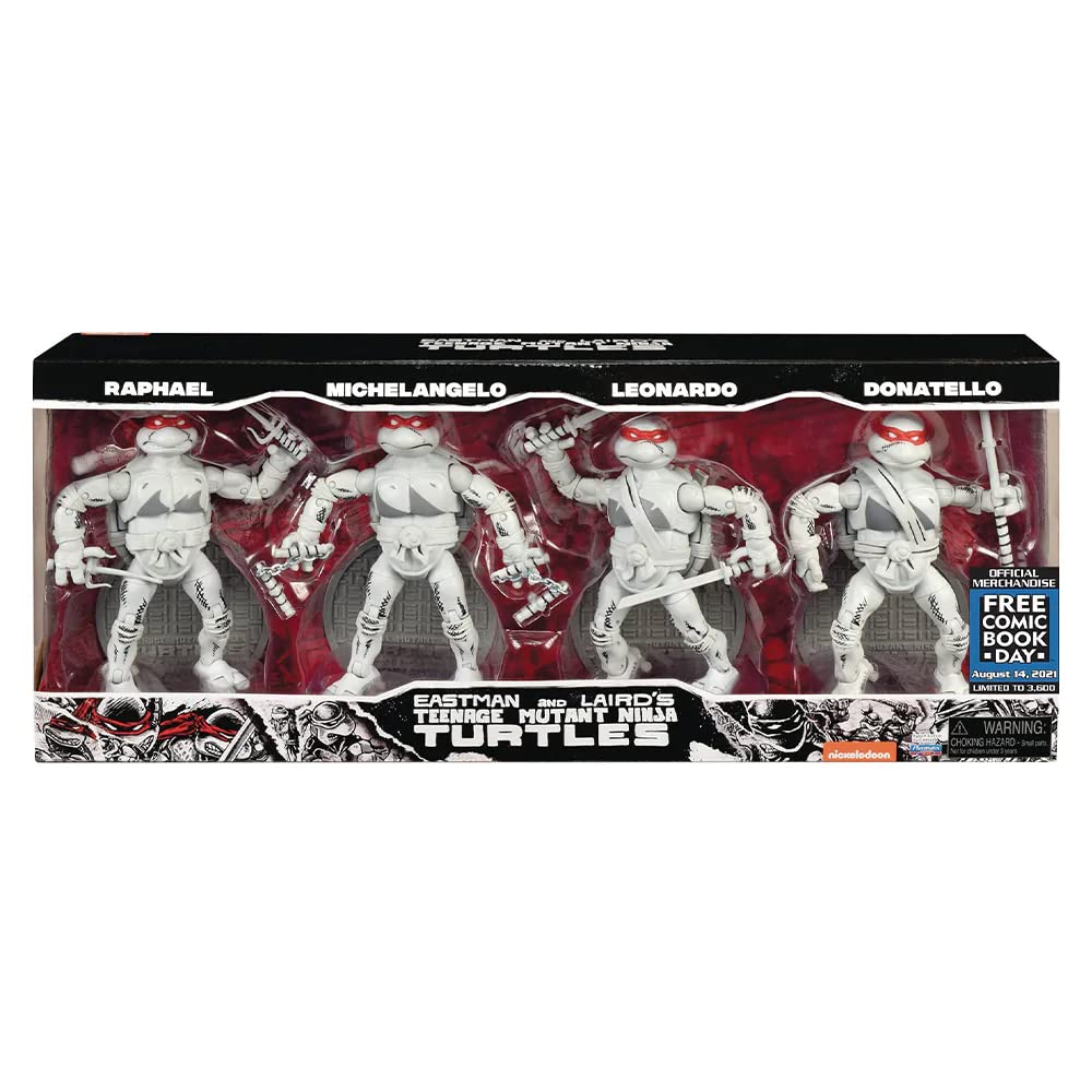 Amazon.com: FCBD 2021 TMNT Ninja Elite Series PX Black & White 4-Pack ...