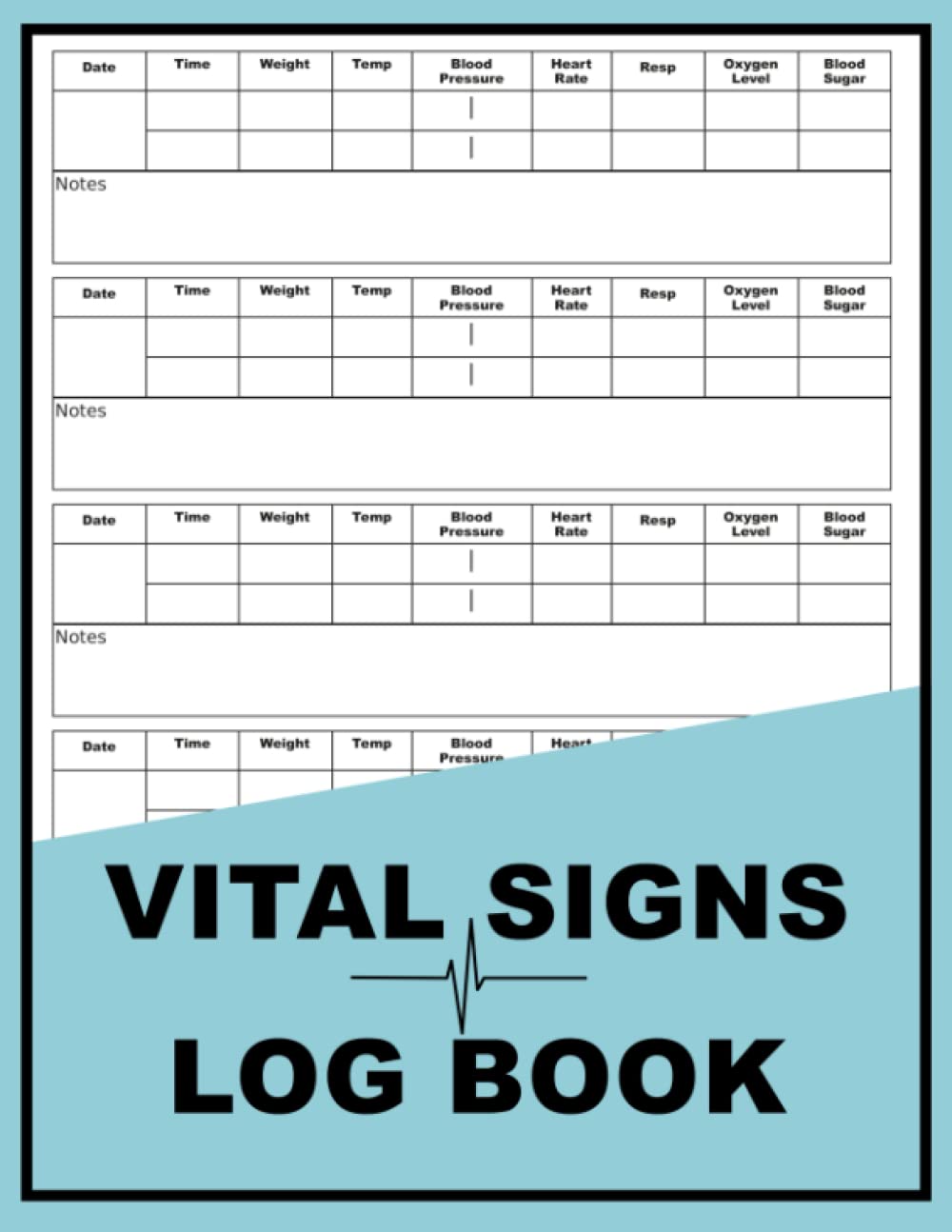 Vital Signs Log Book: Daily Journal for Recording Vitals: Chambers ...