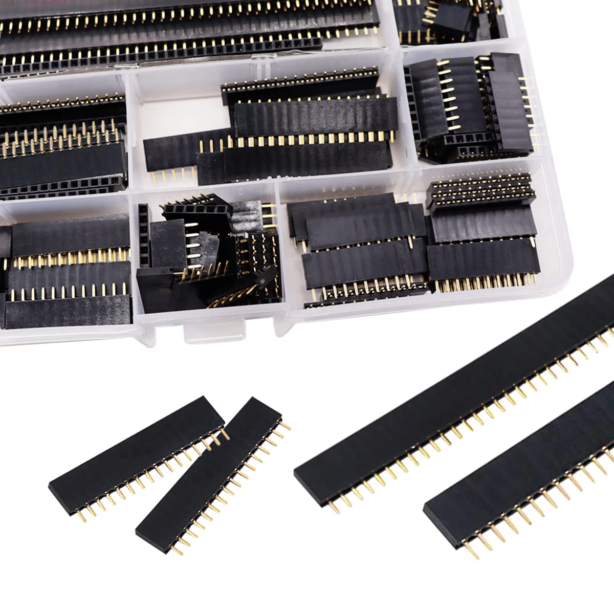 2 54mm Female Pin Header Socket Connector Strip Assortment Kit Straight Single