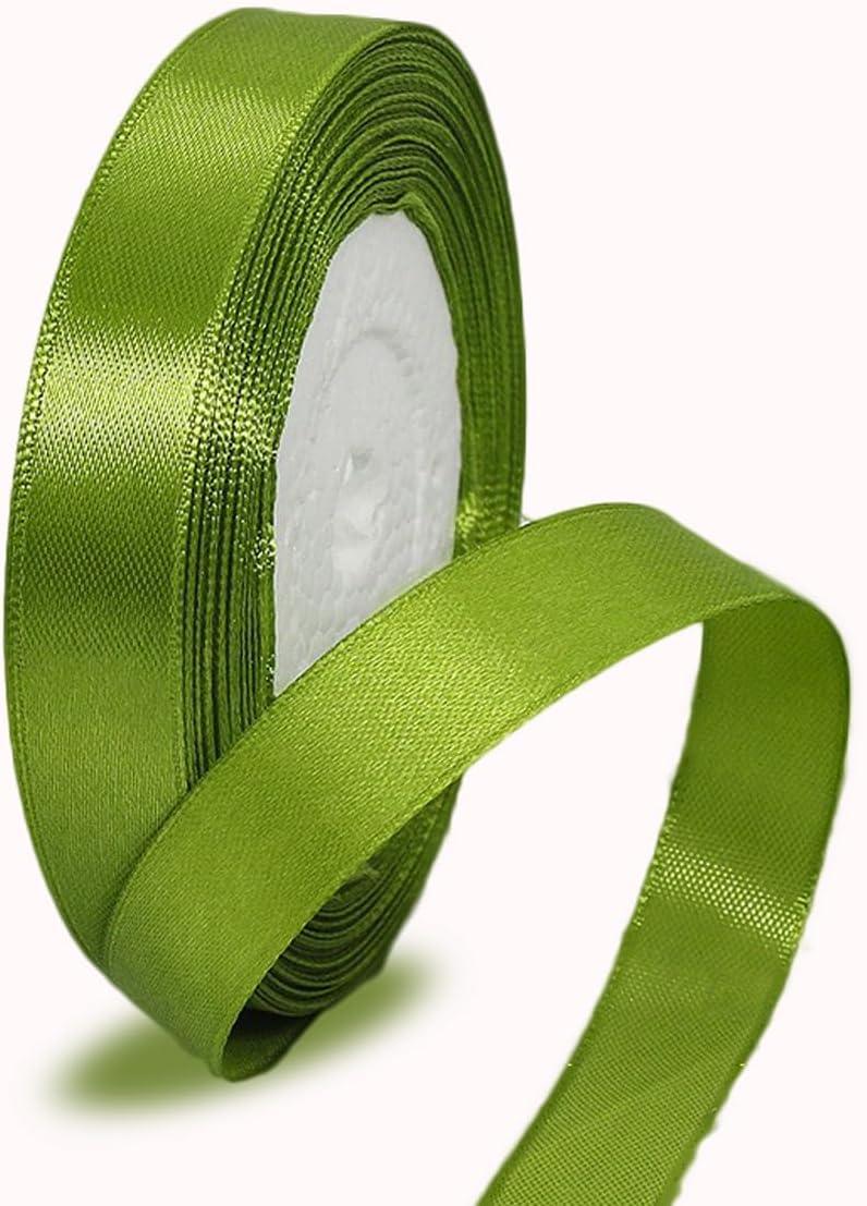 Amazon.com: Olive Green Ribbon 5/8 Inch x 25 Yards, Solid Color Satin ...