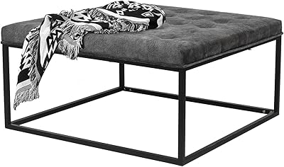 Amazon.com: HULALA HOME Rectangle Ottoman Coffee Table with Tray ...