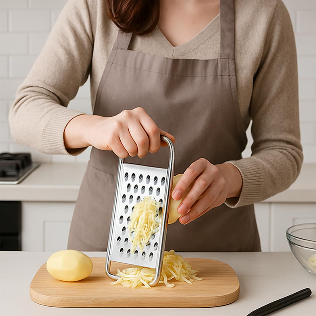 Snapklik.com : 2 Pack Cheese Grater Handheld, Flat Coarse Stainless ...