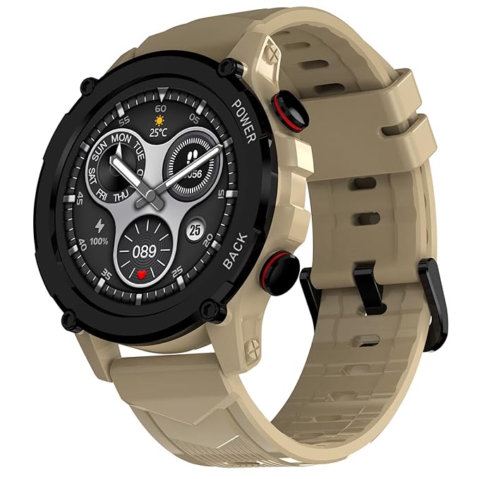 Maxima Max Pro X4+ Rugged Bluetooth Calling Smart Watch 1.32" Round ...