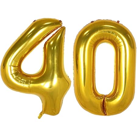 Amazon.com: AULE 40 Inch Jumbo Silver Foil Mylar Number Balloons for ...