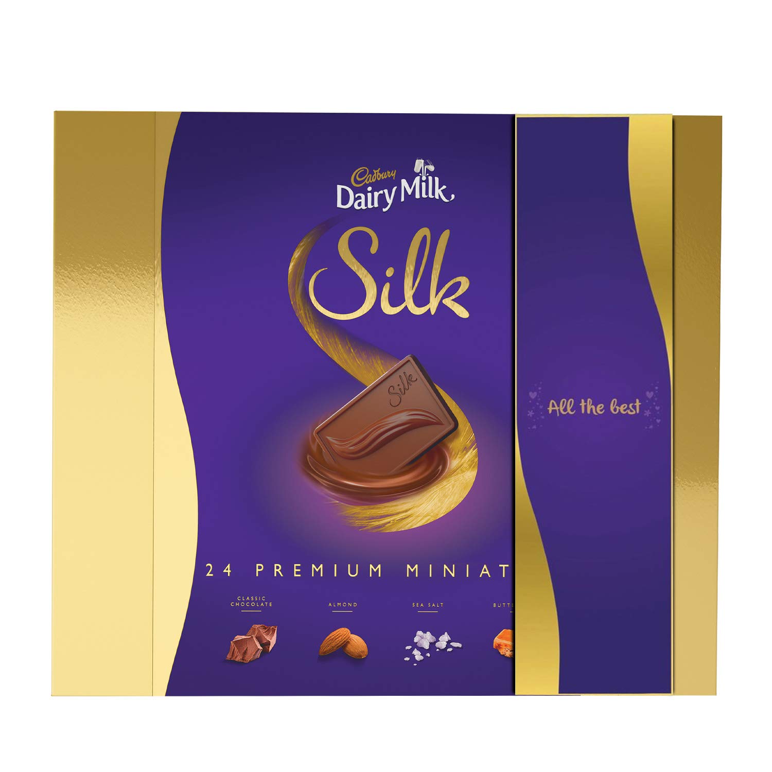 Cadbury Dairy Milk Silk Miniatures Chocolate Gift Box with All The Best ...