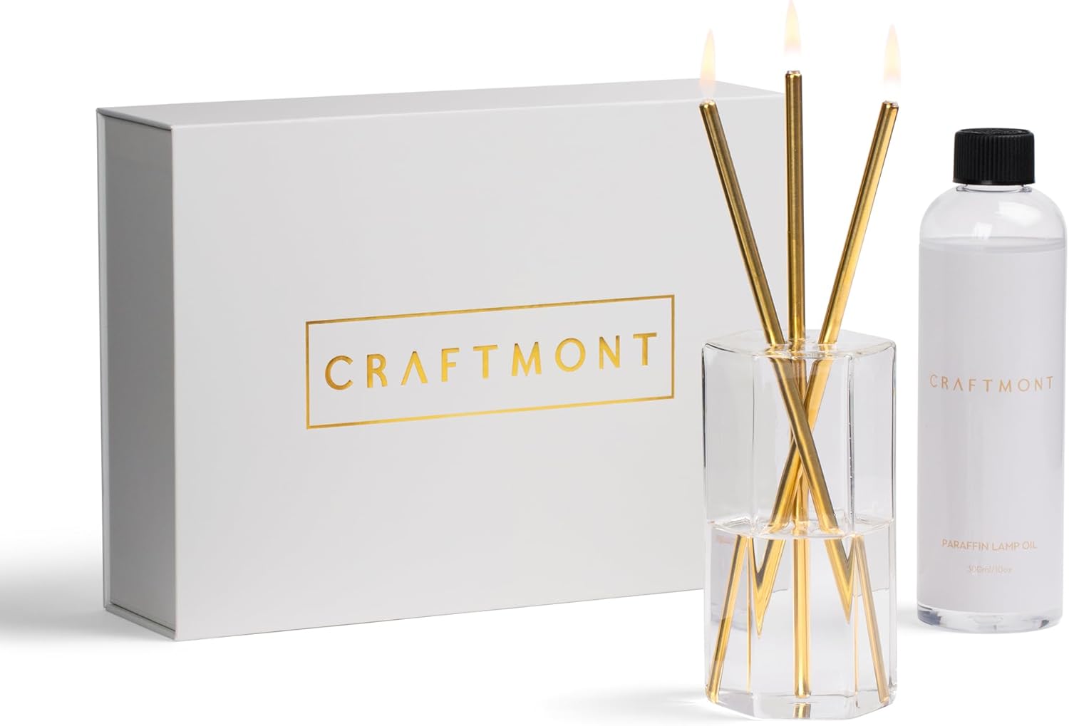Amazon.com: Craftmont Refillable Candle Set - Unscented Paraffin Oil ...