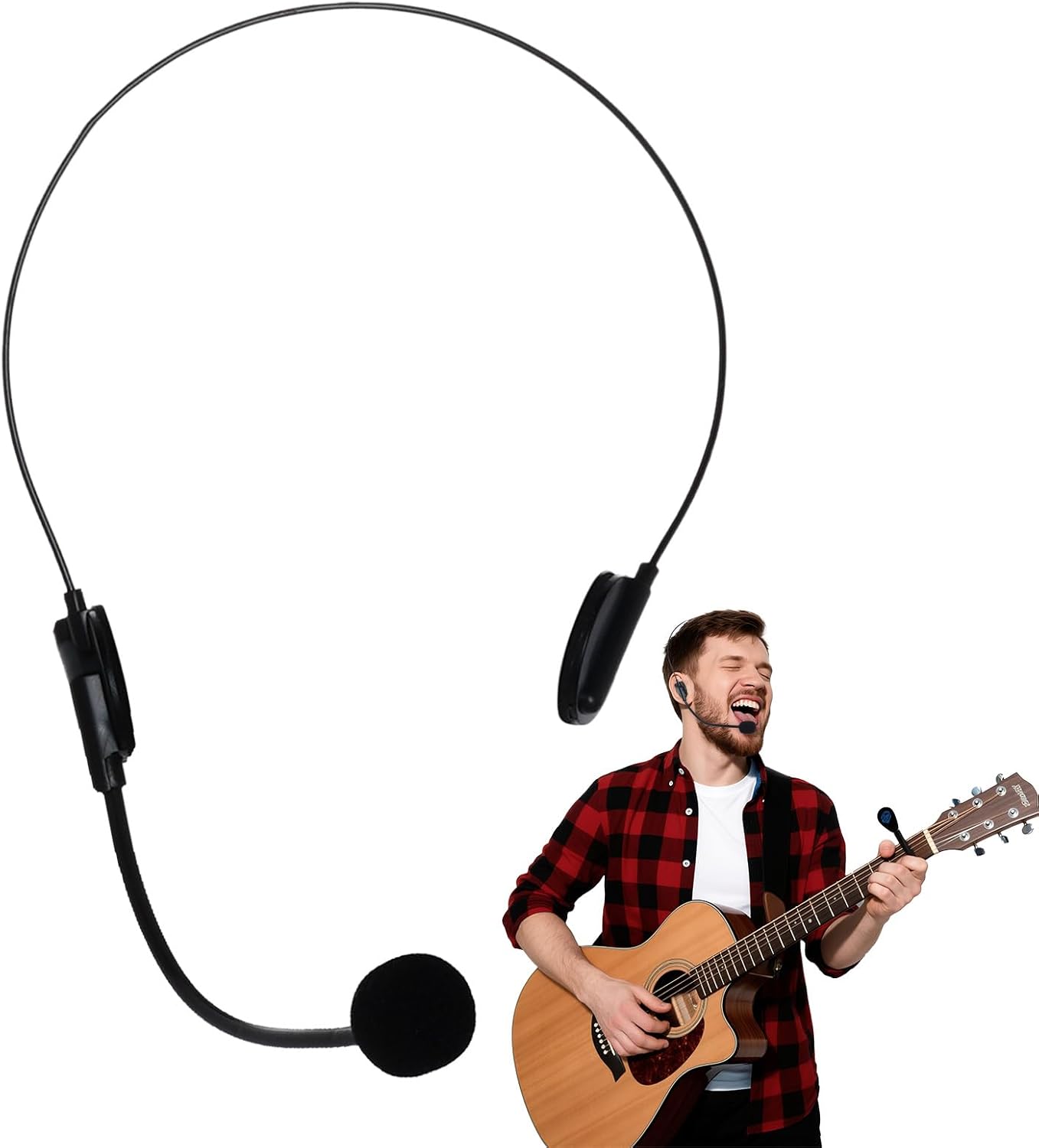 Amazon.com: Hmxpls Fake Costume Microphone Headset, Rockstar Costume ...
