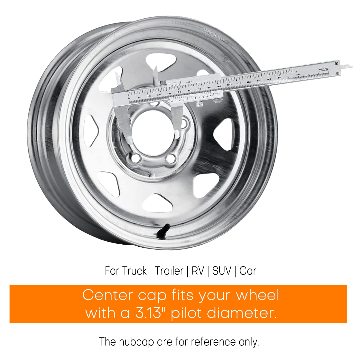 Snapklik.com : GTownWorks 4Pcs 3.13 Inch Wheel Center Caps Fit 3.13 ...