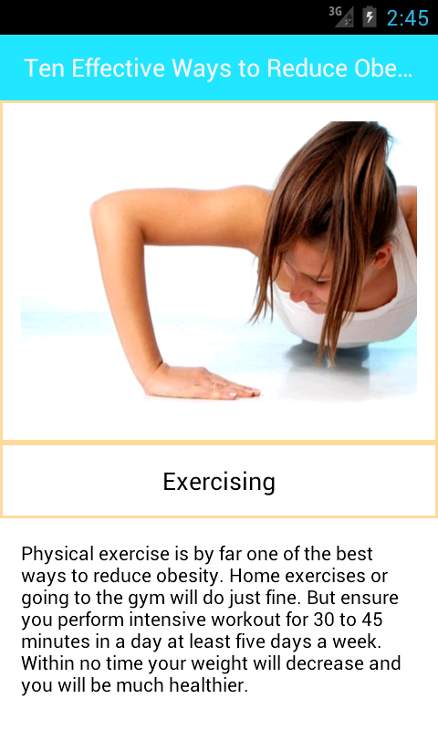 10 Effective Ways to Reduce Obesity - Aplicativo na Amazon Appstore