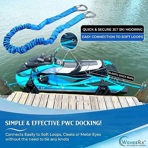 Snapklik.com : WavesRx DockingPal - Premium Bungee Dock Line 3 Ft (2PK ...