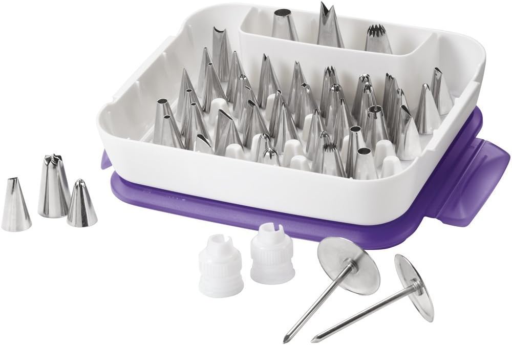 Amazon.com: 24 Piece Piping Tips Set, Icing Piping Nozzles with Storage ...