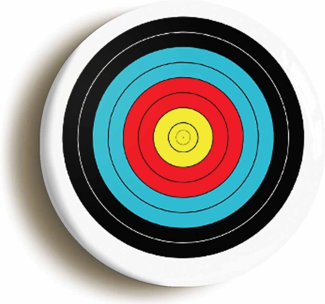 ARCHERY TARGET BUTTON BADGE : Amazon.co.uk: Fashion