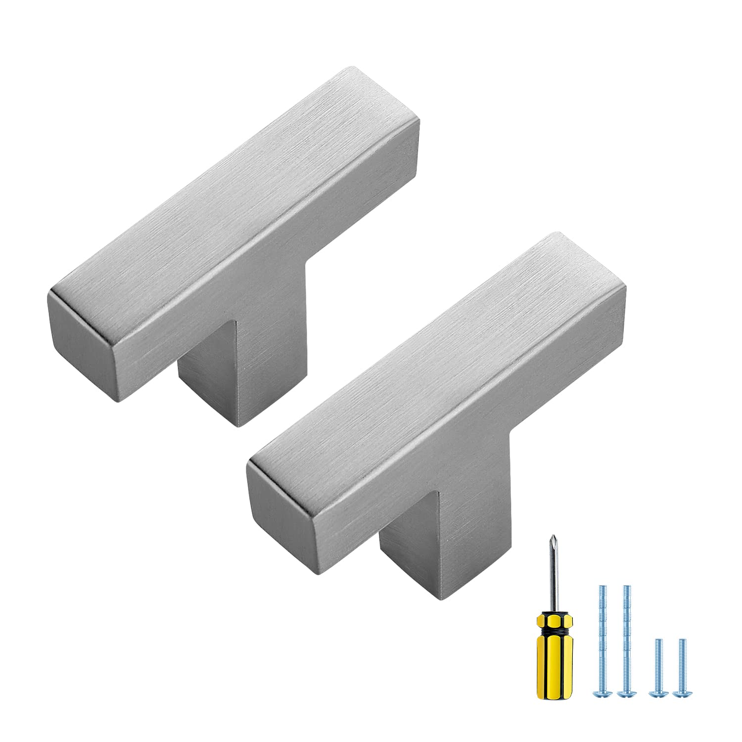 Ravinte 3 Pack Stainless Steel Single Hole Cabinet Pulls Brushed Nickel ...