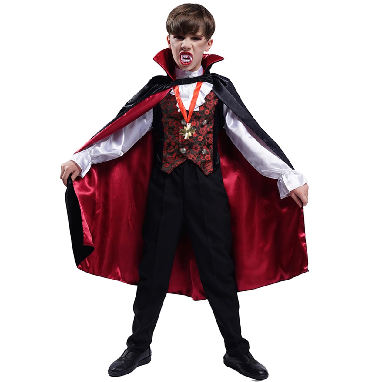 Snapklik.com : DSplay Boy Scary Vampire Costume Cosplay Halloween For Kids