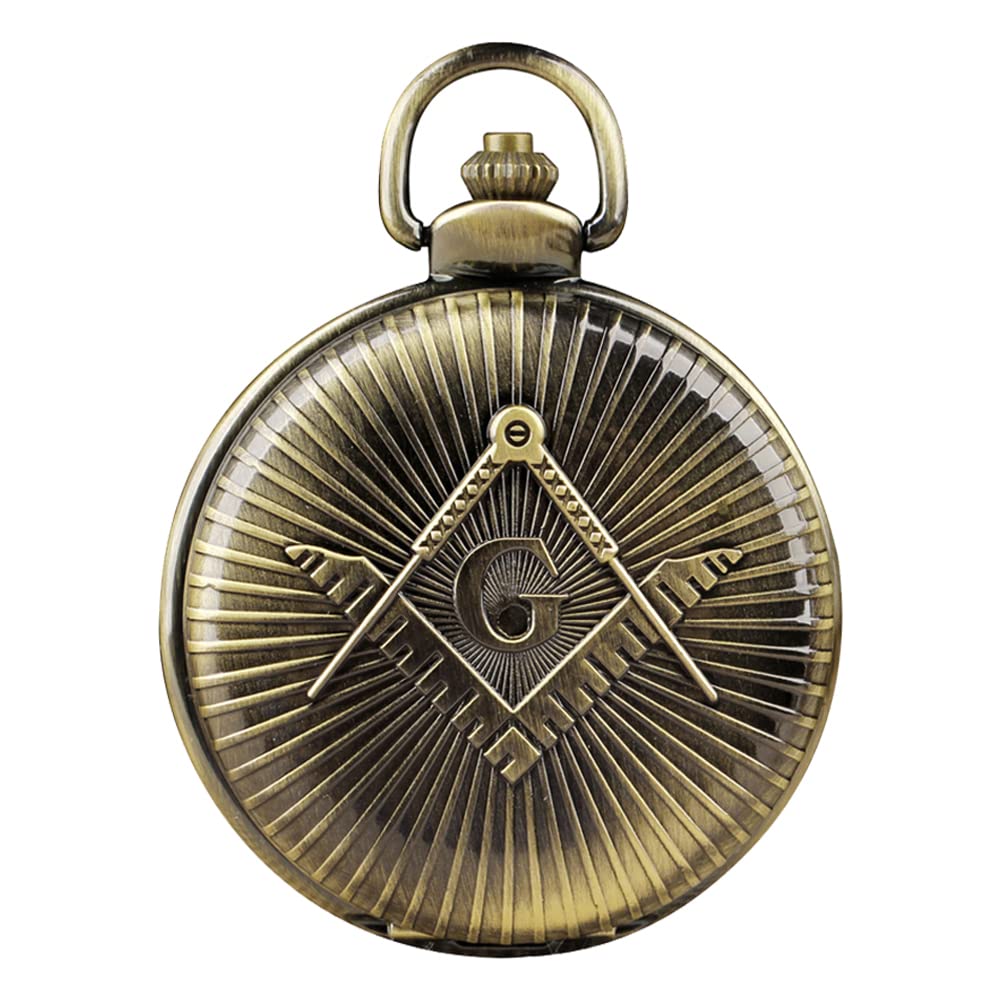 Buy Masonic Pocket Watch Delicate Freemasons Pattern Design Antique ...