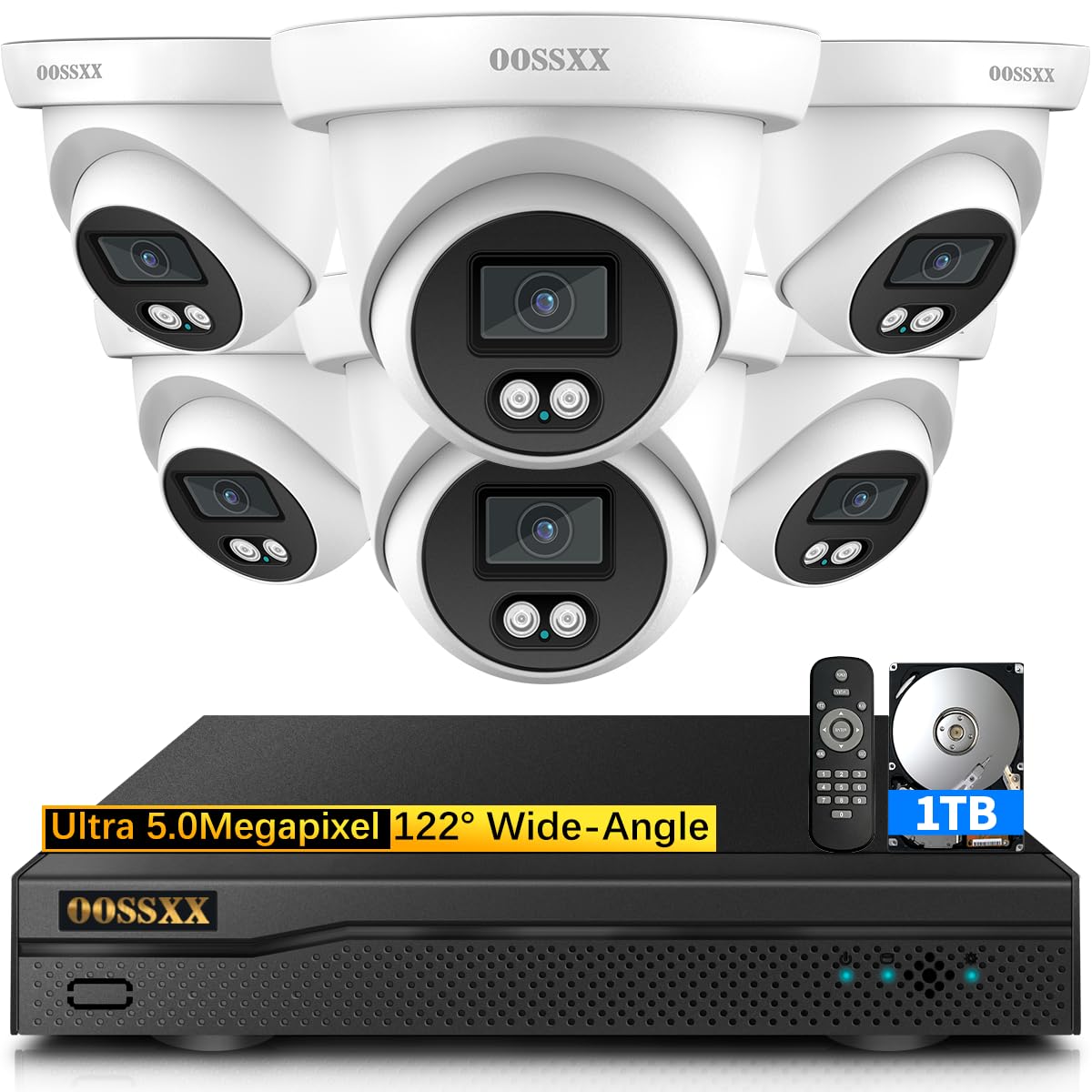 Amazon.com : (5.0MP Definition Full HD) Wired Security Camera System ...