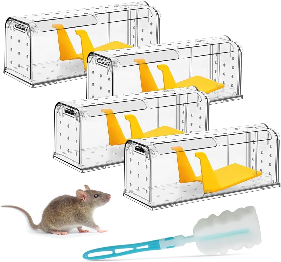 B-Free Humane Mouse Traps for Indoors &Outdoors. Live Catch & Release ...