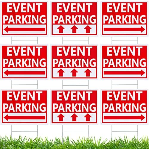 Amazon.com : MUXYH 2 Pack Event Parking Sign with Arrows, 16” x 12 ...