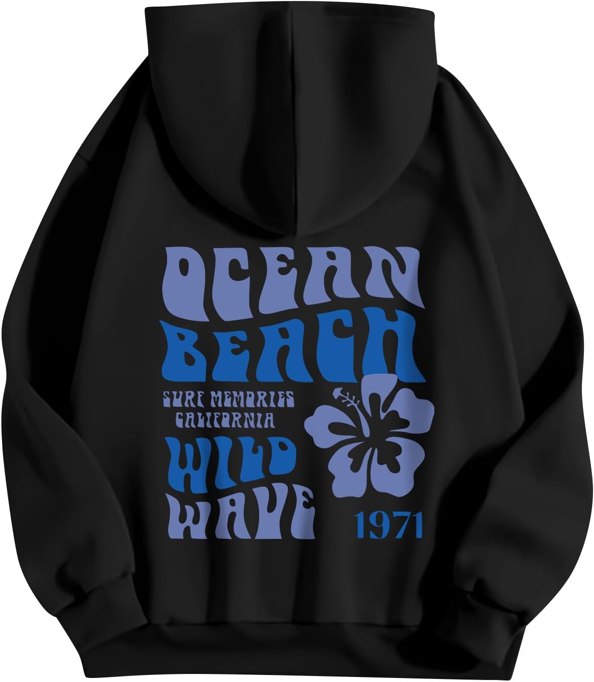 Generic Womens Pink Palm Puff Hoodie Y2K Preppy Sweatshirt for Women ...