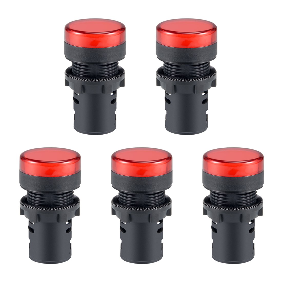 Amazon.com: uxcell 5Pcs AC/DC 110V Indicator Lights, Red LED, Flush ...
