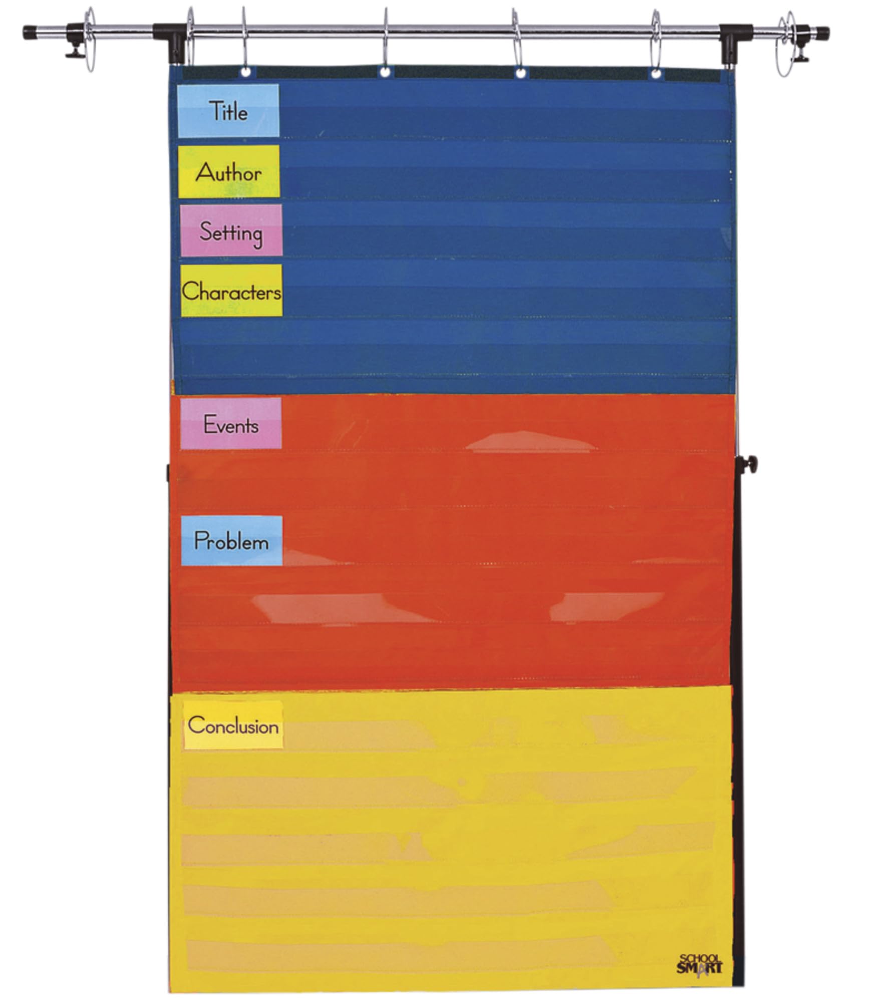 Amazon.com: School Smart Adjustable Pocket Chart, 60 x 34 Inches ...