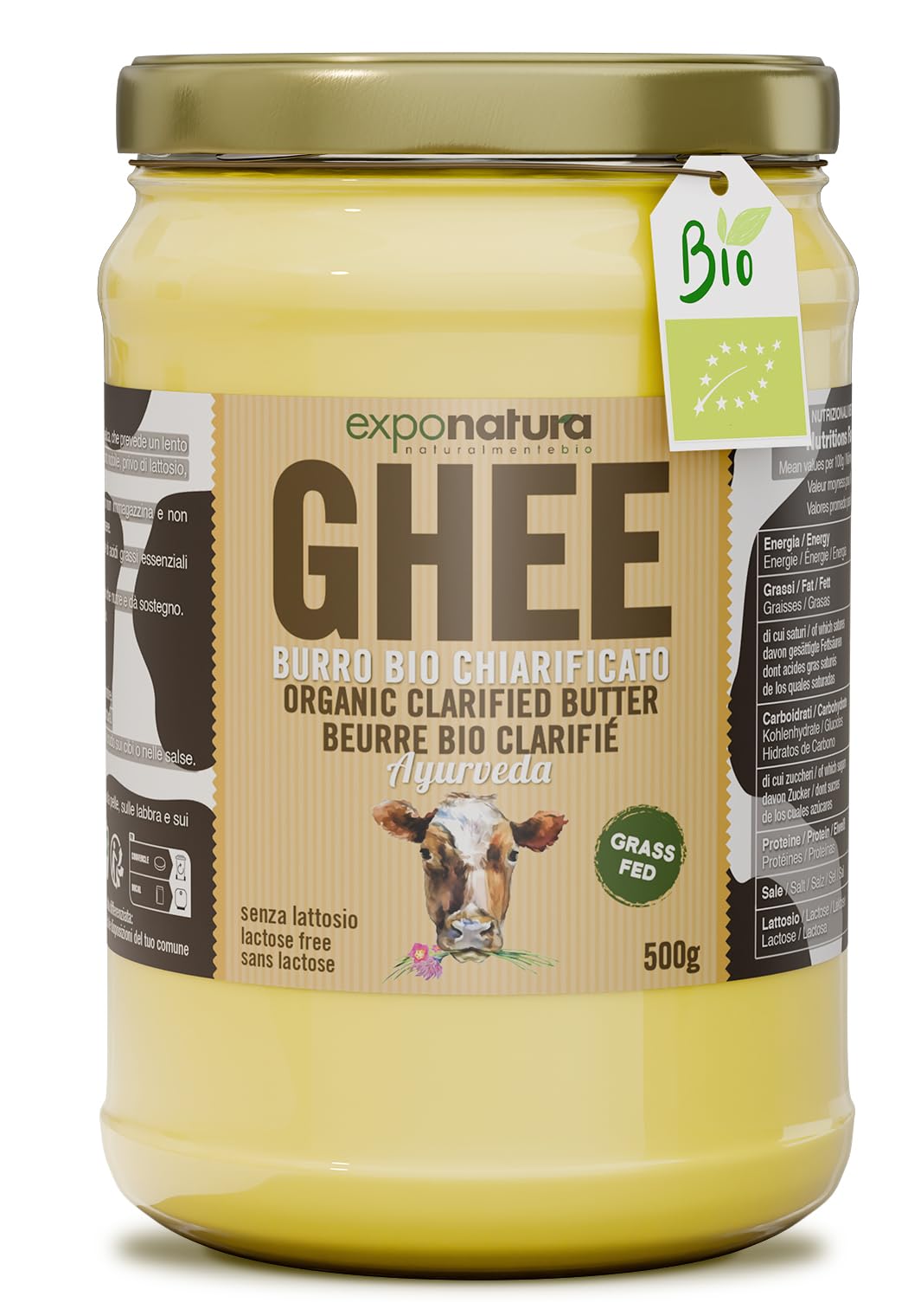 Exponatura Ghee biologico - burro chiarificato secondo l’antica ricetta ...