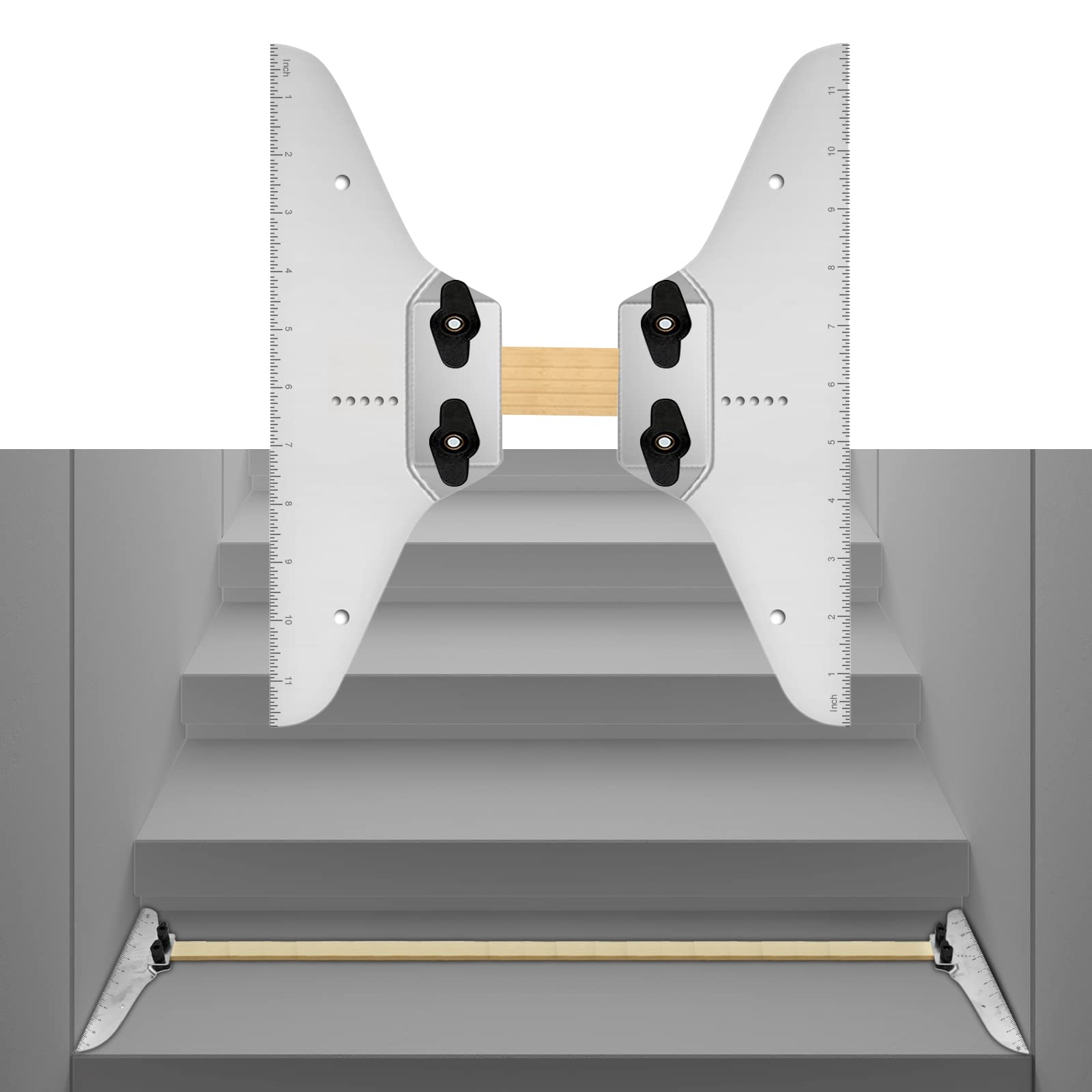 Stair Tread Template Tool Kingson Stair Accurately Measuring And Scribe ...
