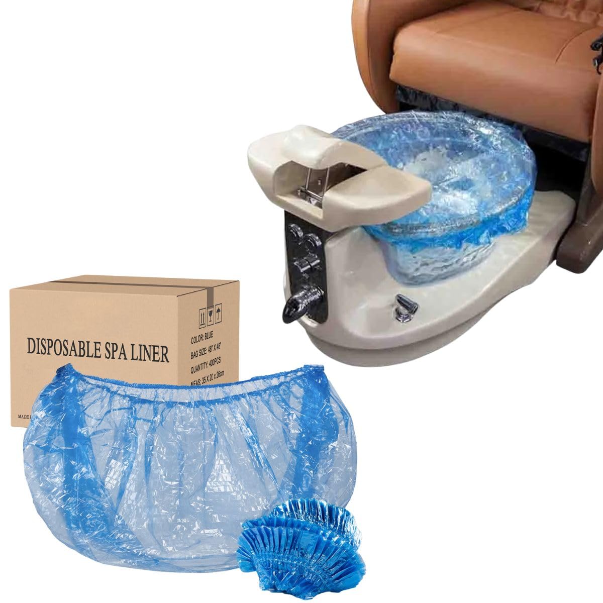 Amazon.com : TP Plastic Pedicure Spa Liners – 800 Count Disposable Foot ...