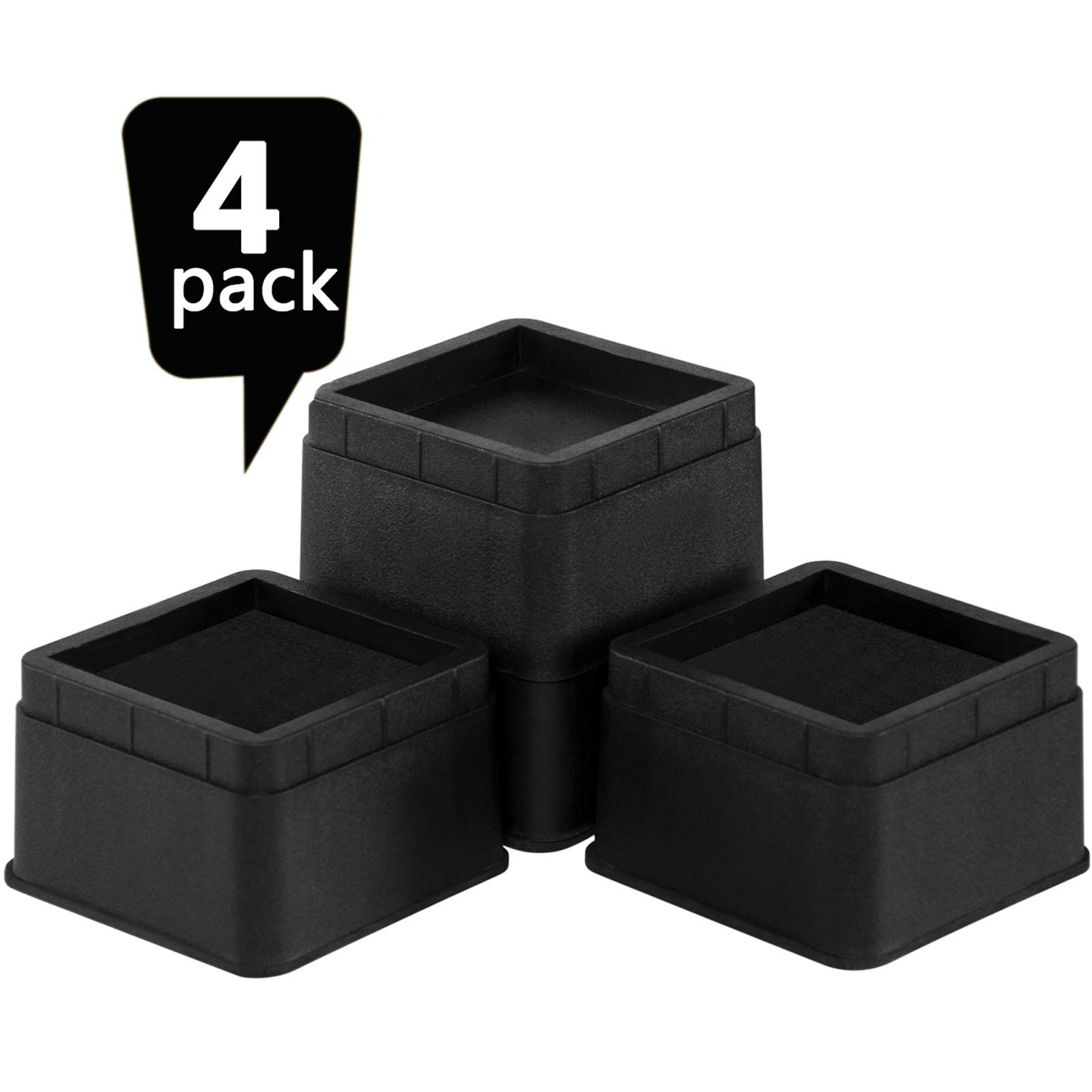 Snapklik.com : Bed Risers 2 Inch Heavy Duty Furniture Risers For Sofas ...