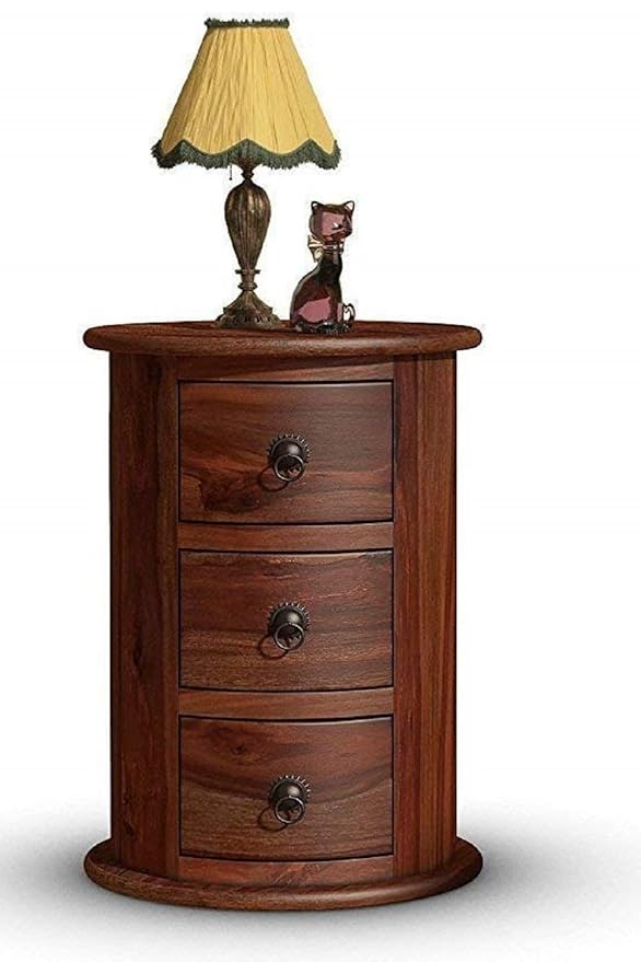 Cherry Wood Sheesham Wood Glossy Finish Round Dressers and Chests of ...