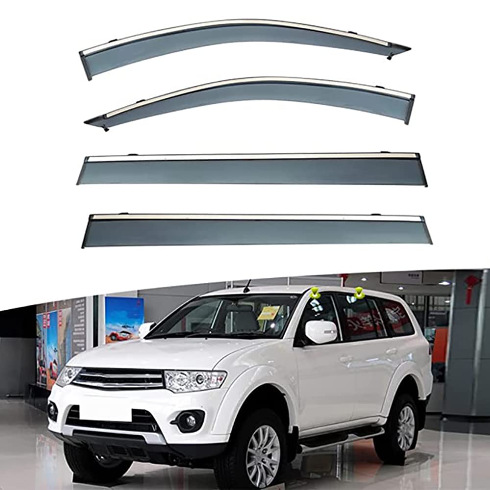 Buy Car Wind Deflectors Side Door Window Visor, for Mitsubishi Pajero ...