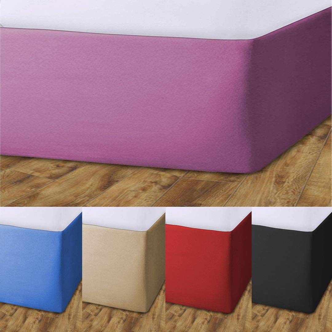 John Aird Elasticated Bed Valance Divan Base Cover Skirt (Pink, Double ...