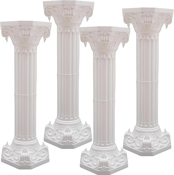 Amazon.com: Pinelicorn 4PCS White Roman Columns Set, Roman Pillar ...