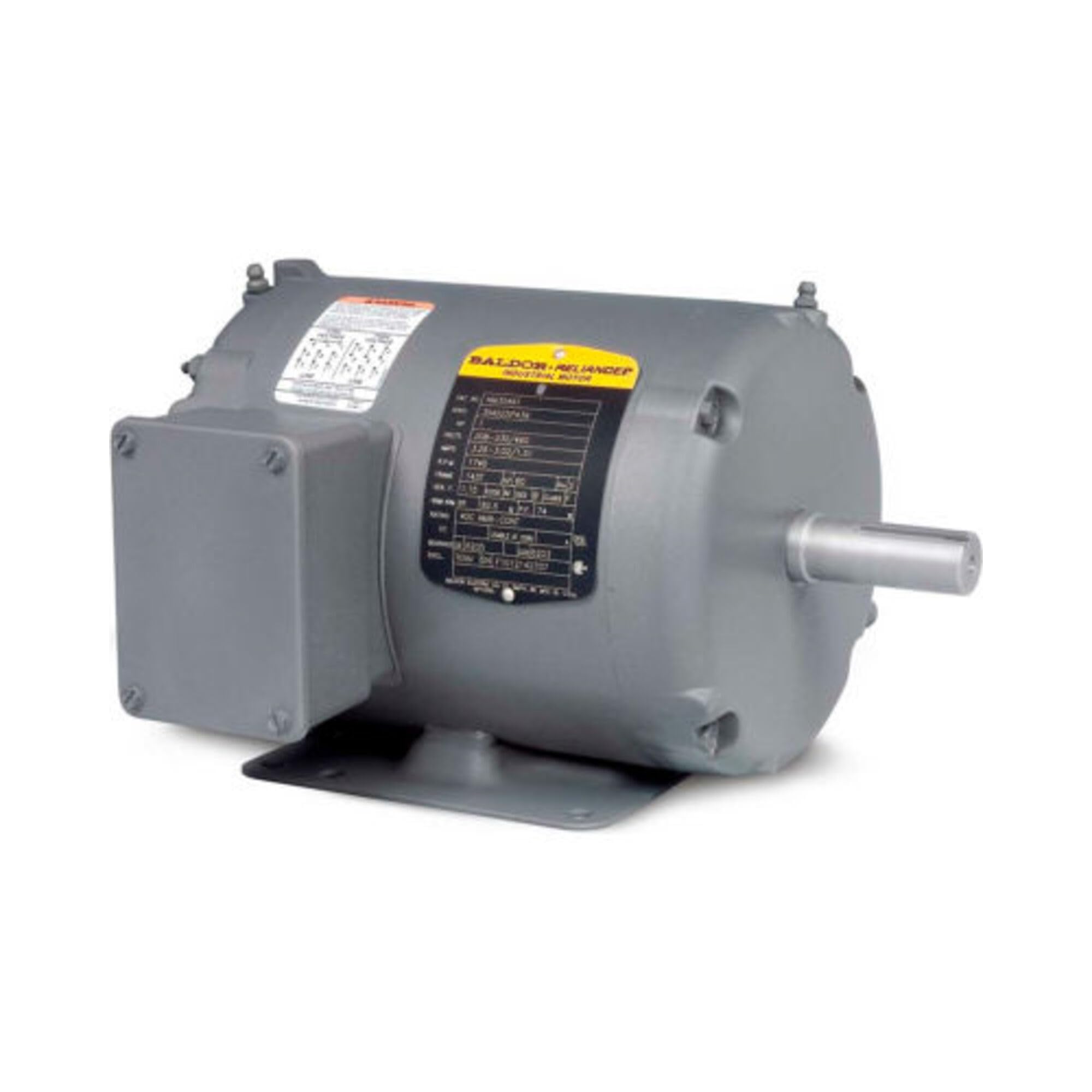 BALDOR AOM3454 48 Frame Motor, 3 Phase, 1/4 hp, 1800 RPM TEAO, 230/460 ...
