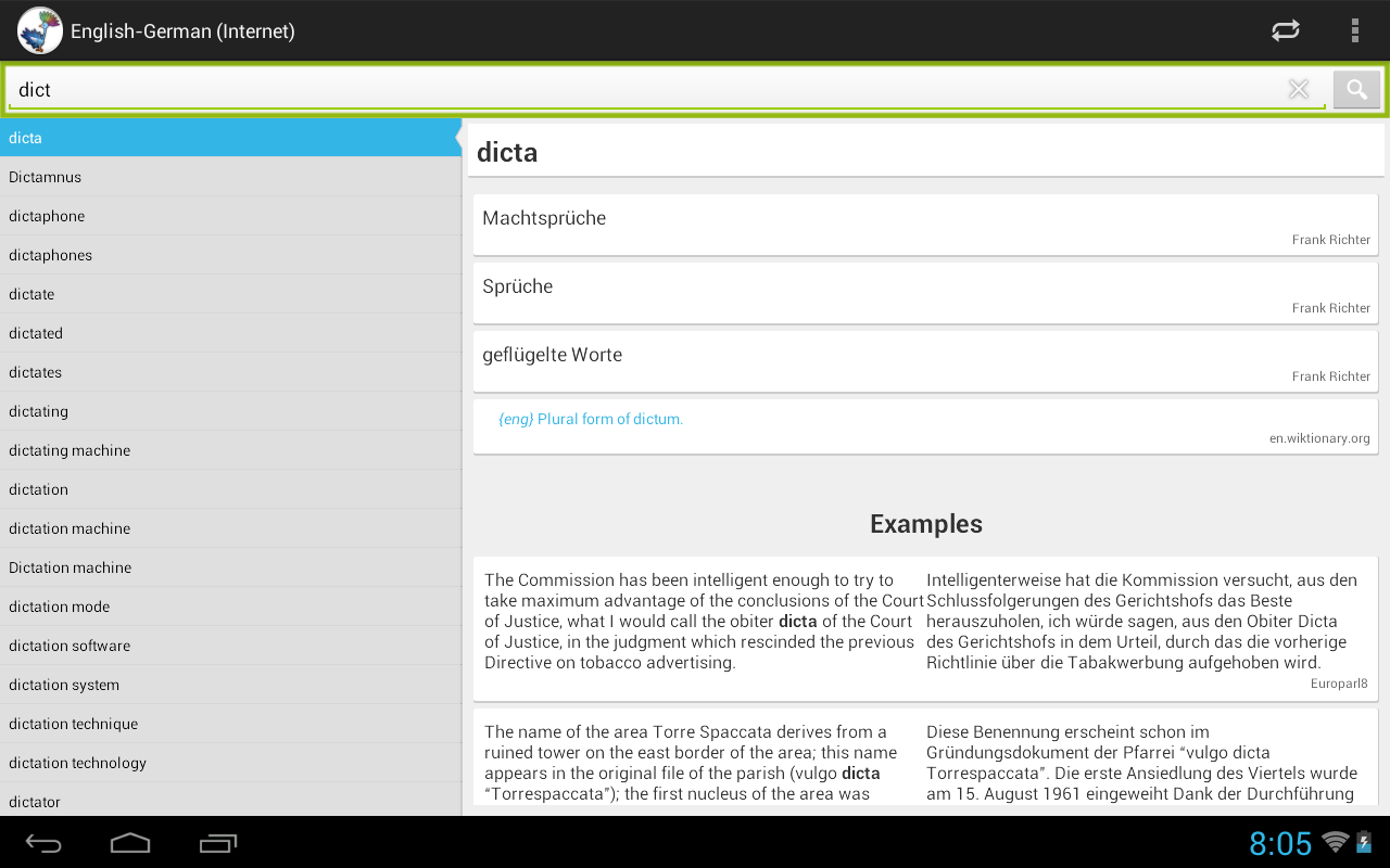 Glosbe - online / offline dictionary - App on Amazon Appstore