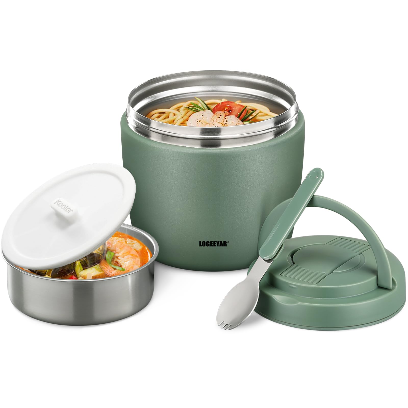 Itslife Thermal Food Container 970 ml, Thermal Bowl with Lid, Stainless ...