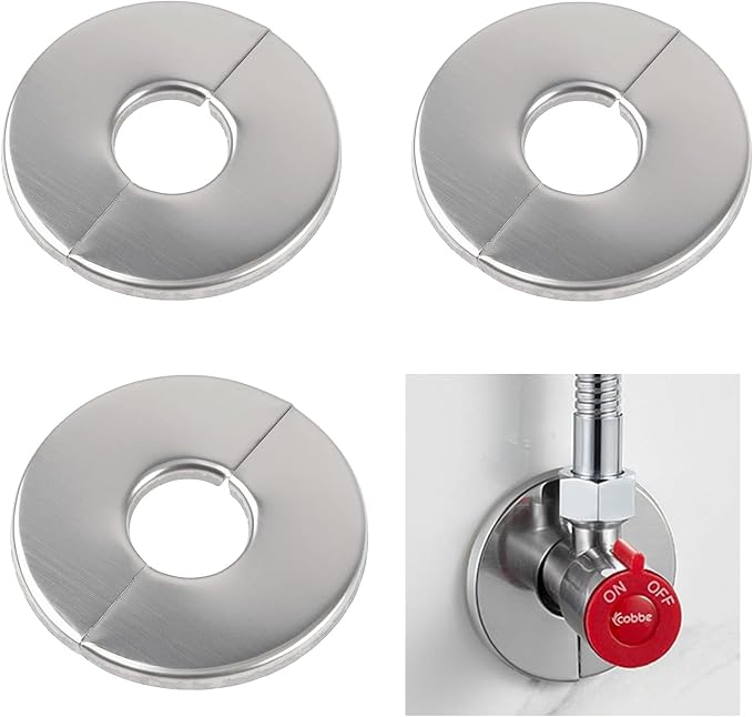 Wall Split Flange, HONSNKS 3Pcs Self Adhesive Round Escutcheon Plate ...
