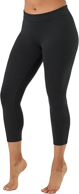 Pact Women's Organic Cotton Go-to Cropped Legging, Mid Rise Yoga Pant ...
