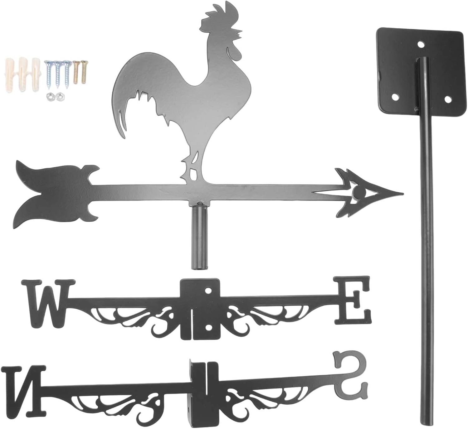 Niukuyu Rooster Weather Vane - Retro Cockerel Weathervane - Decorative ...